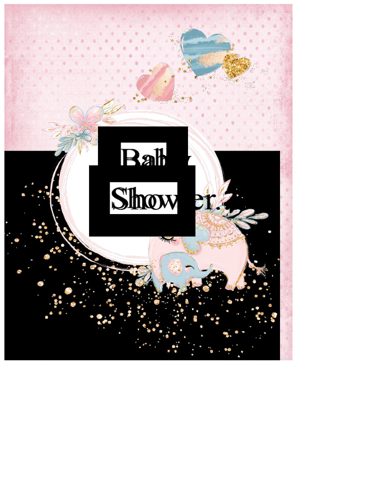 Baby Shower Elephant Book | PDF