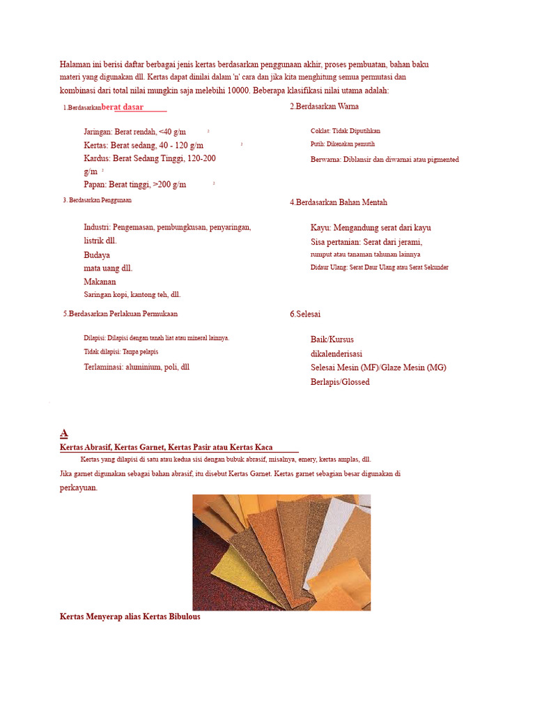 Jenis Kertas | PDF