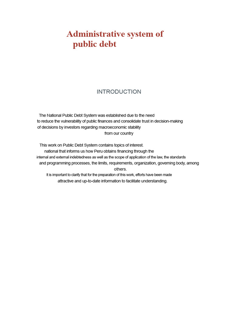 Public Debt Management System INTRODUCTION | PDF | Debt | Bonds (Finance)