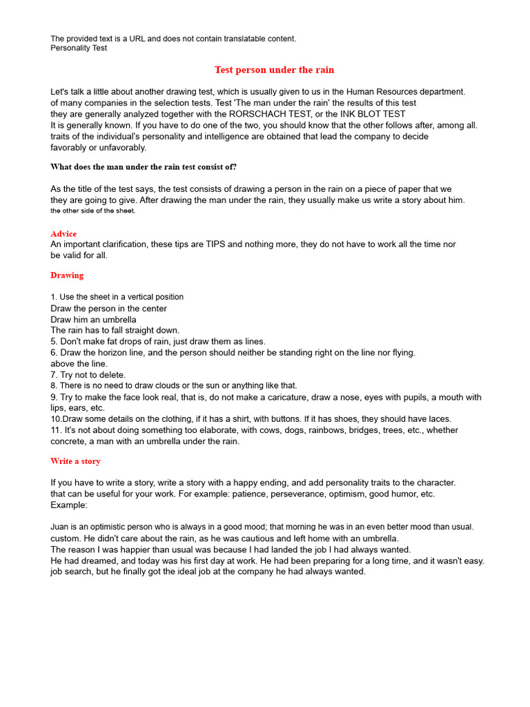 Interpreting the Draw a Person Test | PDF | Psychology | Psychological ...