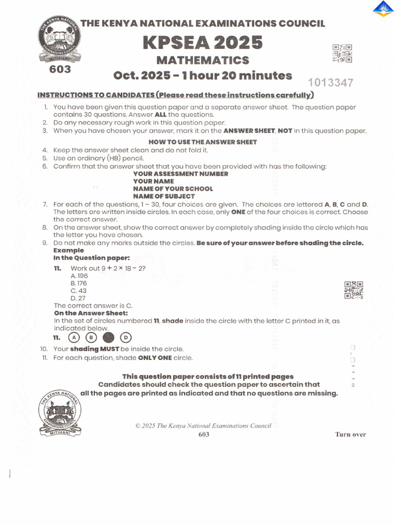 Mat Kpsea 2025 | PDF