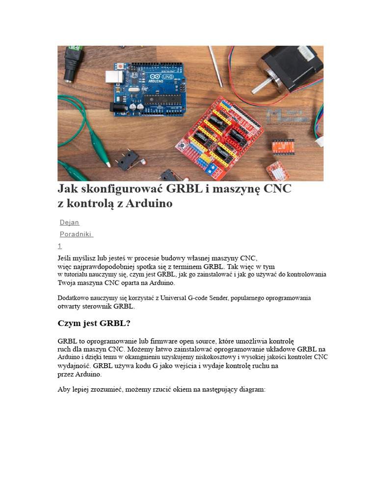 Jak Skonfigurować GRBL I Maszynę CNC Sterowaną Arduino | PDF