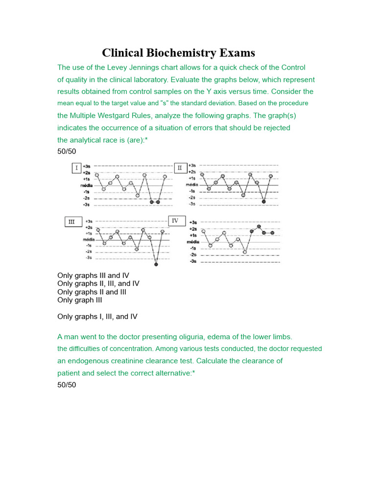 Clinical Biochemistry Exam Analysis | PDF | Glycated Hemoglobin | Diabetes