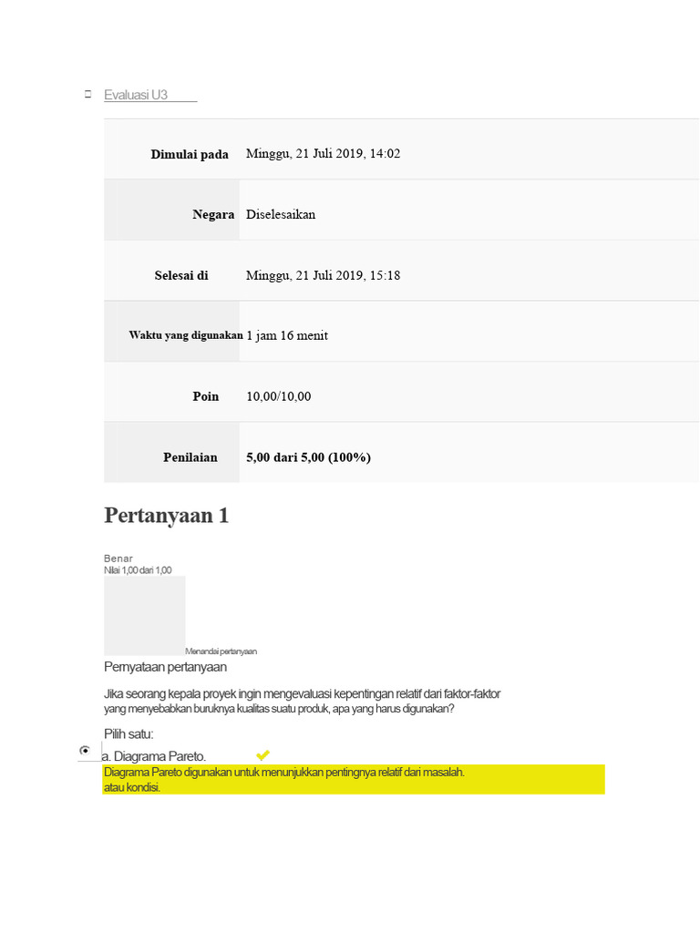 Evaluasi U3 jaminan | PDF