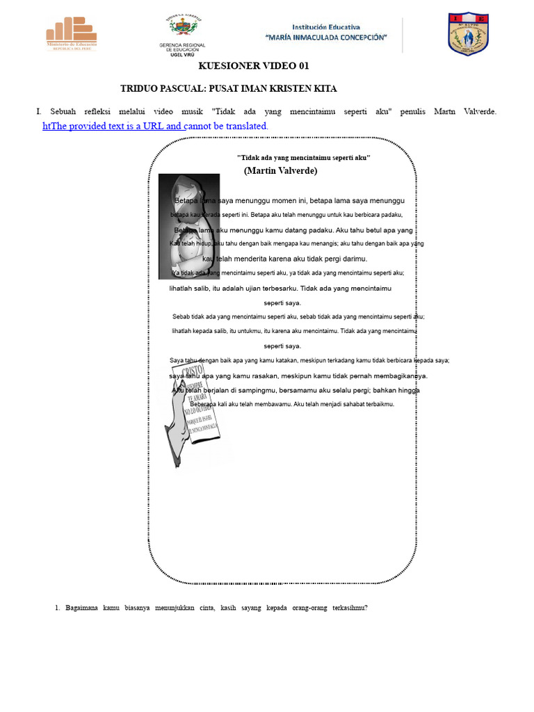 Kuesioner Refleksi Cinta Sejati Paskah | PDF