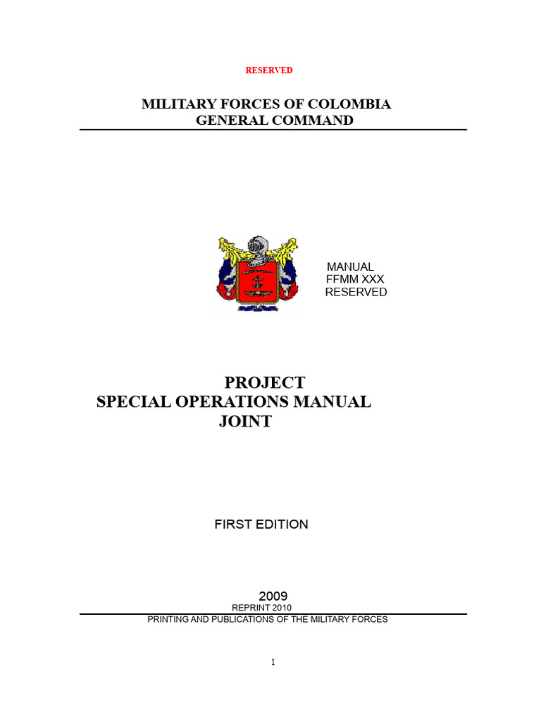 Joint Special Operations Manual | PDF | Military | Special Operations