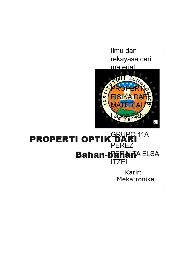 Sifat Optik Material dan Aplikasinya | PDF