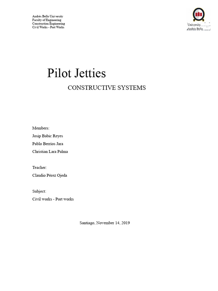 Pilot Dock Report - Construction System. | PDF | Concrete | Reinforced ...