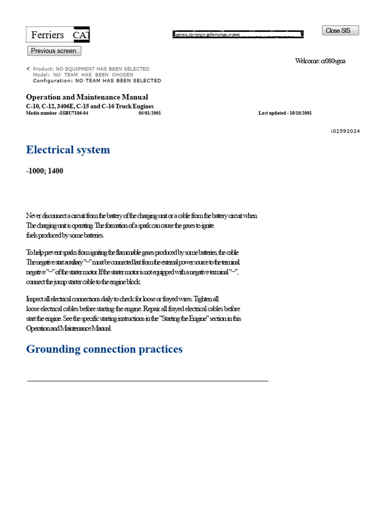 Electrical System - MOTOR C10 | PDF | Electrical Components ...