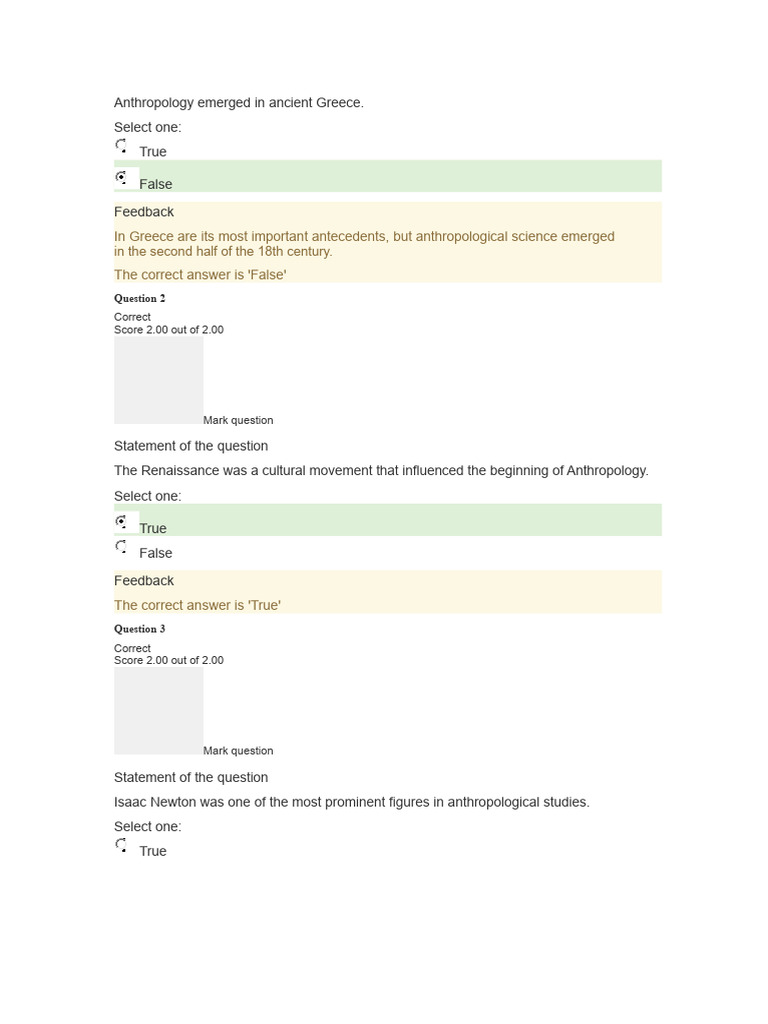 General Anthropology Questionnaire | PDF | Homo | Anthropology