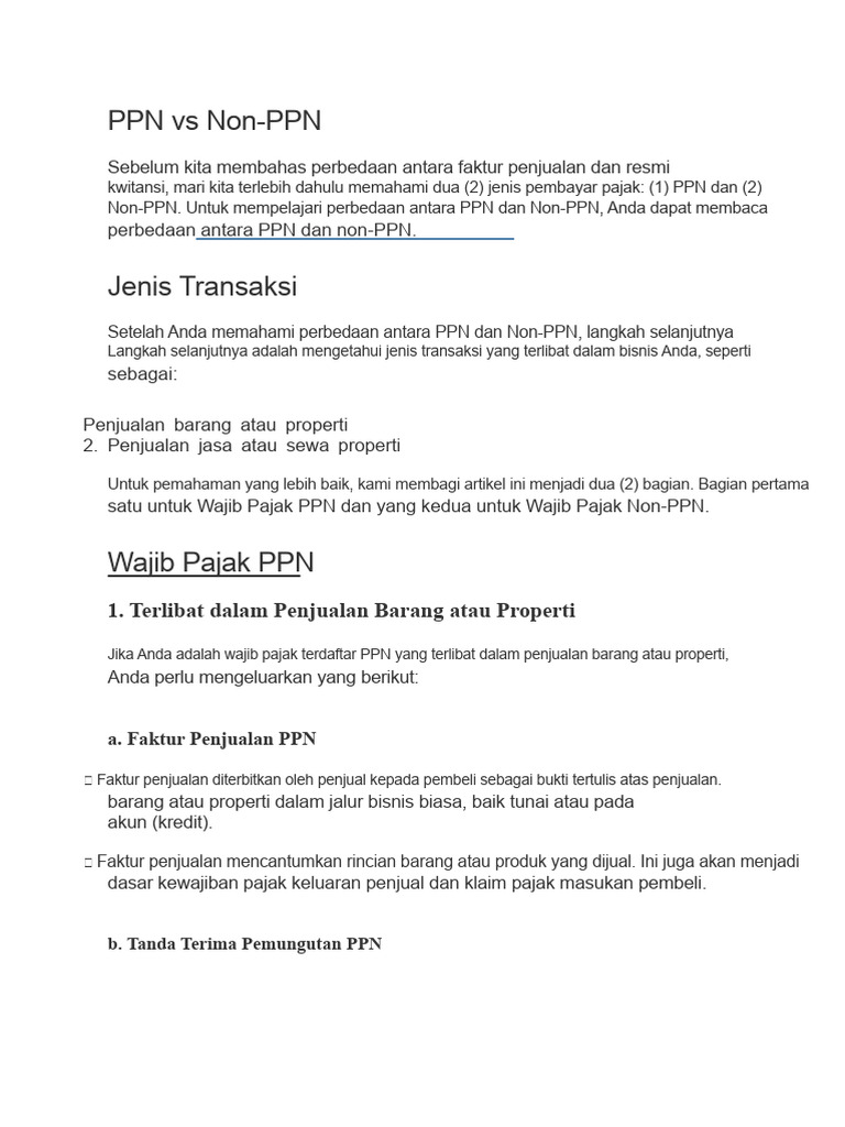 PPN Vs Non-PPN | PDF