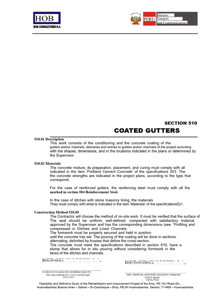 510 Lined ditches.doc | PDF | Concrete | Polystyrene