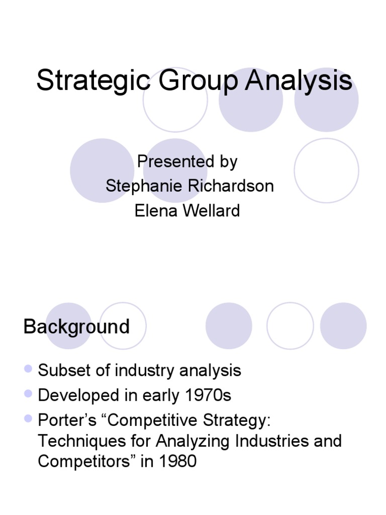 Strategic Group Analysis | PDF | Business Economics | Business