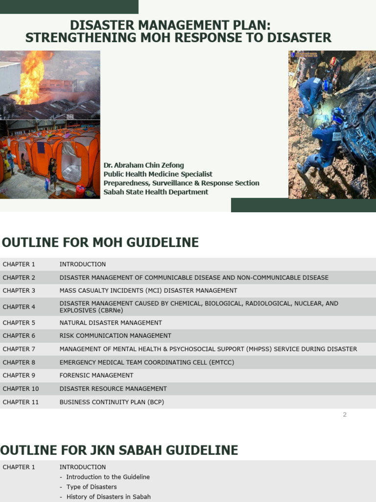 MOH Disaster Management Plan Overview | PDF | Emergency Management ...