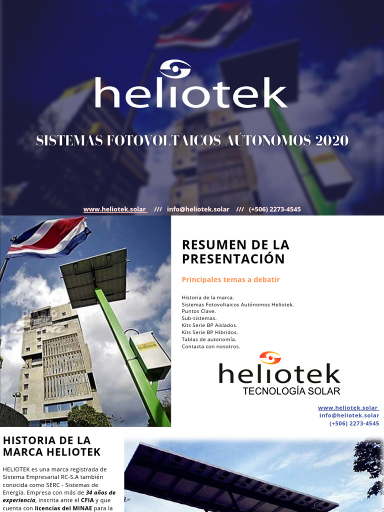 Sistemas Fotovoltaicos Autónomos Heliotek | PDF | Fotovoltaica ...