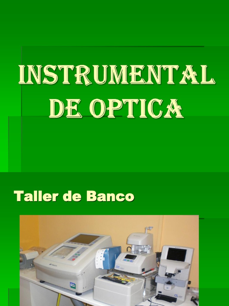 Instrumental de Optica | PDF | Lentes | Herramientas