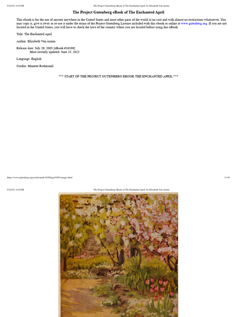 The Enchanted April | PDF