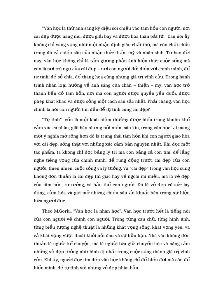 Van Hoc Tu Tinh Cung Cai Dep | PDF