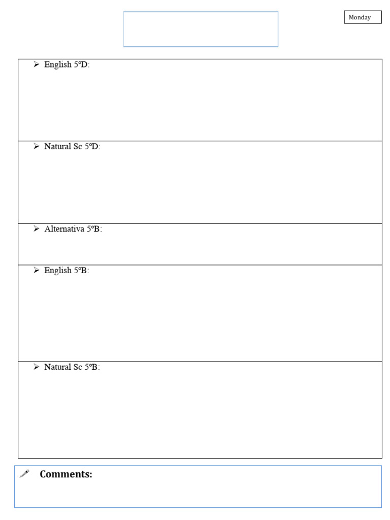 English Weekly Plan | PDF