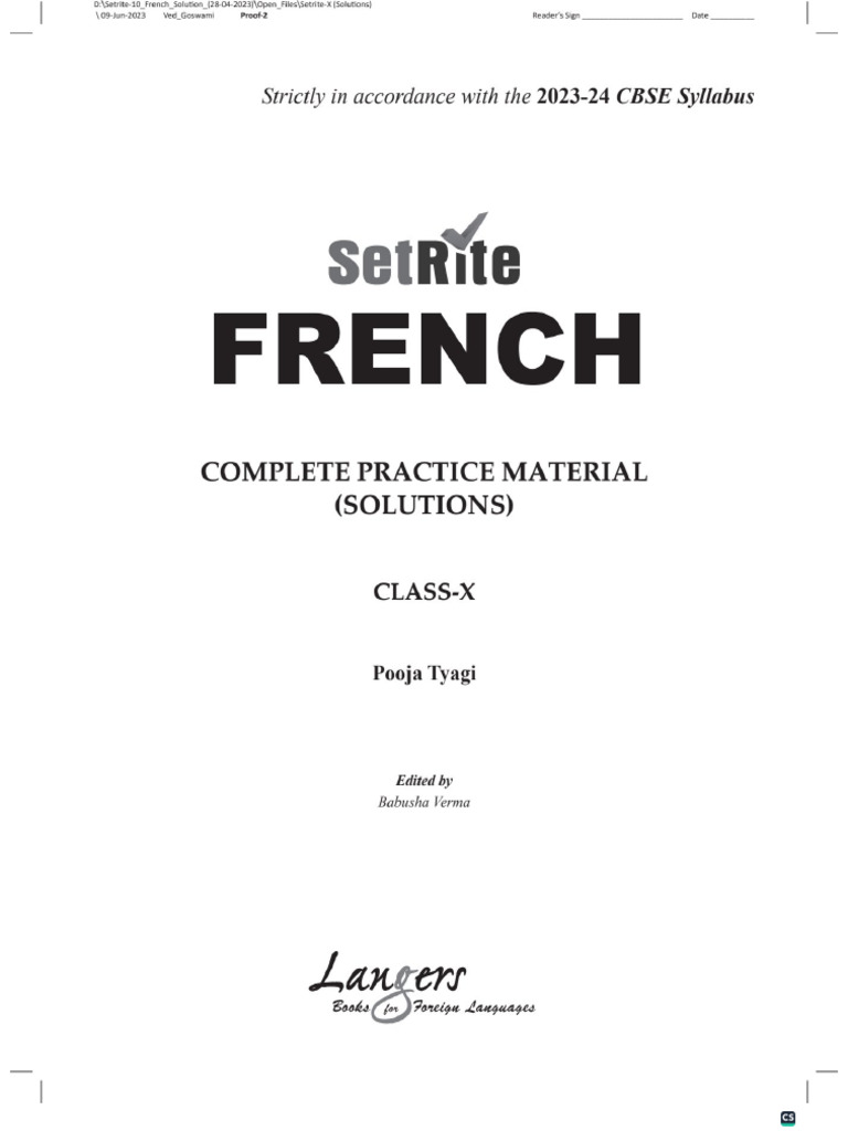 Setrite X (Solutions) | PDF
