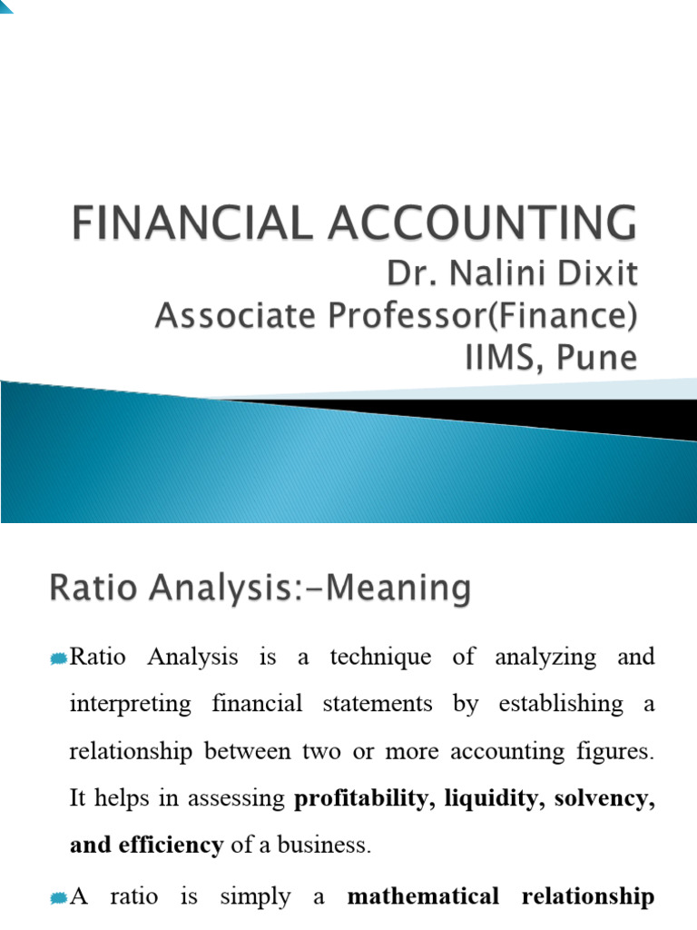 Ratio Analysis | PDF