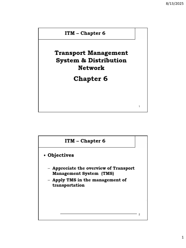 Transport Management System Overview | PDF | Cargo | Freight Transport