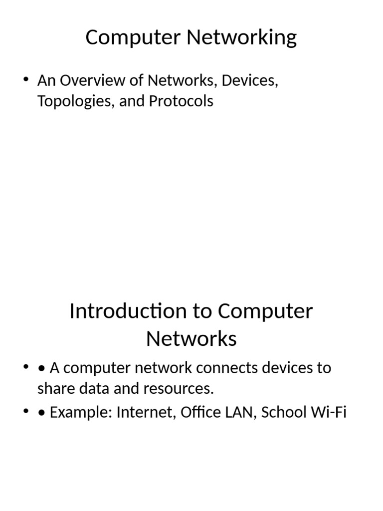 Computer Networking Presentation | PDF