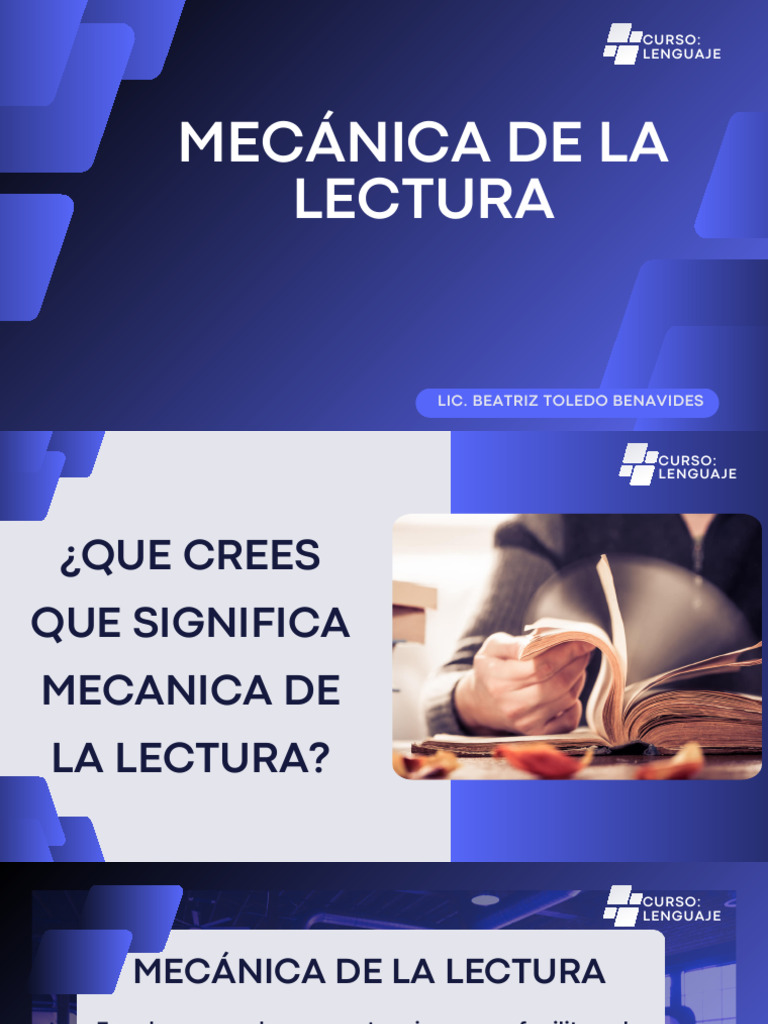 Clase 3 MECANICA DE LA LECTURA | PDF | Comprensión lectora | Pensamiento