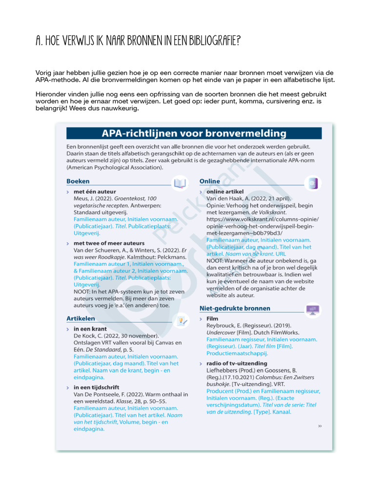 APA Bronvermelding OC | PDF