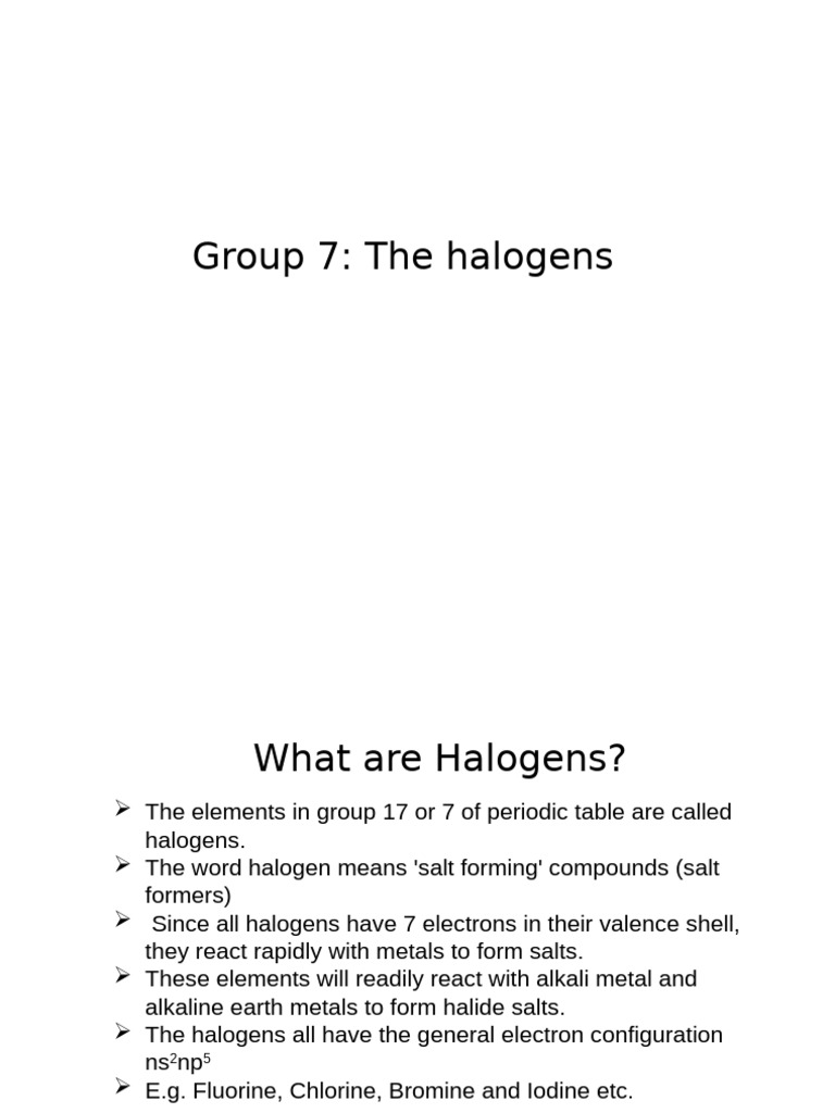 Halogens and Noble Gases | PDF | Chlorine | Materials