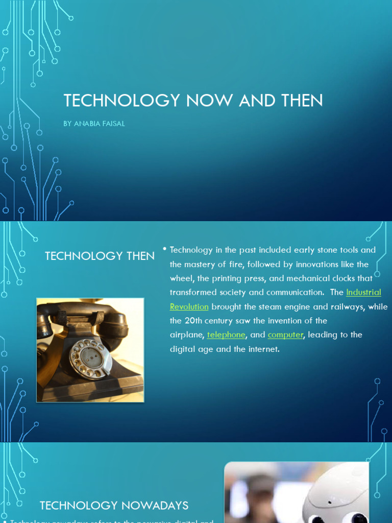 Technology Now and Then | PDF