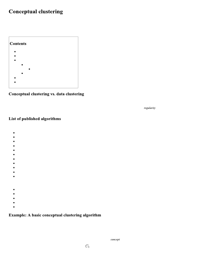 Conceptual Clustering - Wikipedia, The Free Encyclopedia | PDF ...