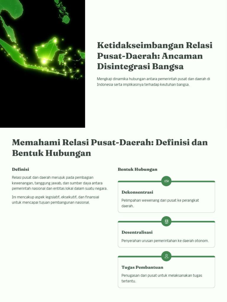 Ketidakseimbangan Relasi Pusat Daerah Ancaman Disintegrasi Bangsa | PDF