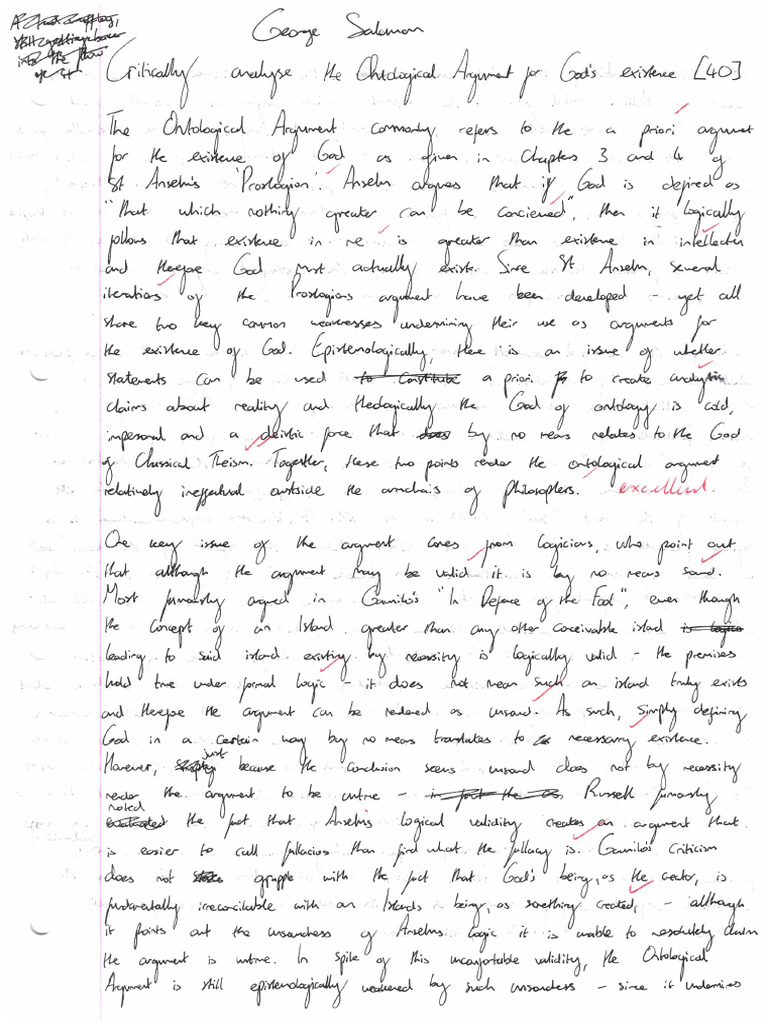 George - Ontological Argument | PDF