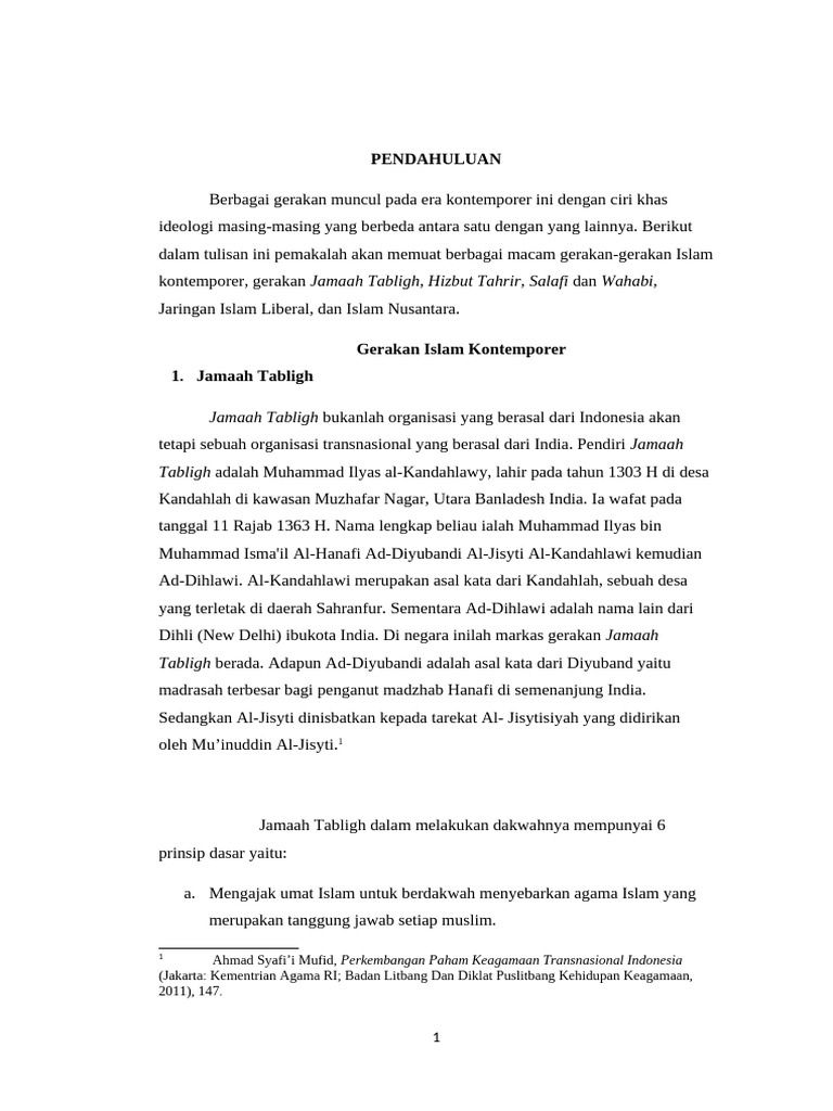 Gerakan Islam Kontemporer di Indonesia | PDF