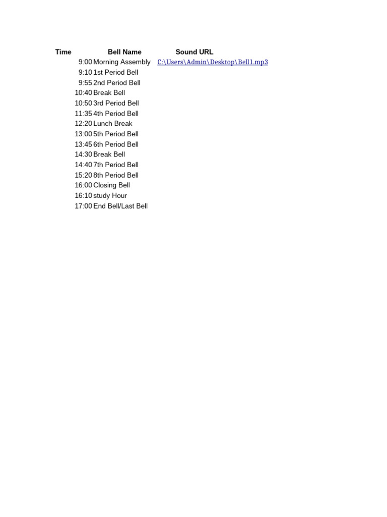 School Bell | PDF