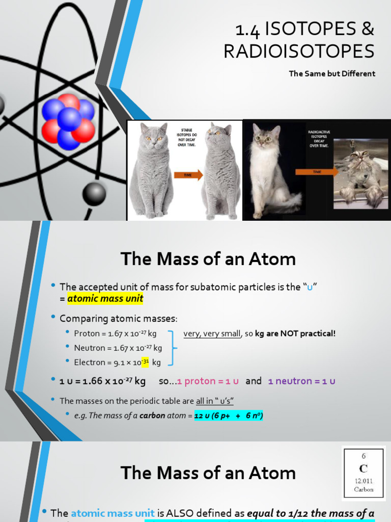 1.4 Isotopes and Radioisotopes | PDF | Radioactive Decay | Radionuclide