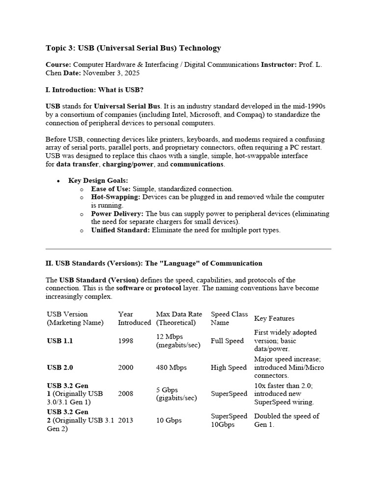 Understanding USB Technology Standards | PDF | Usb | Computer Networking