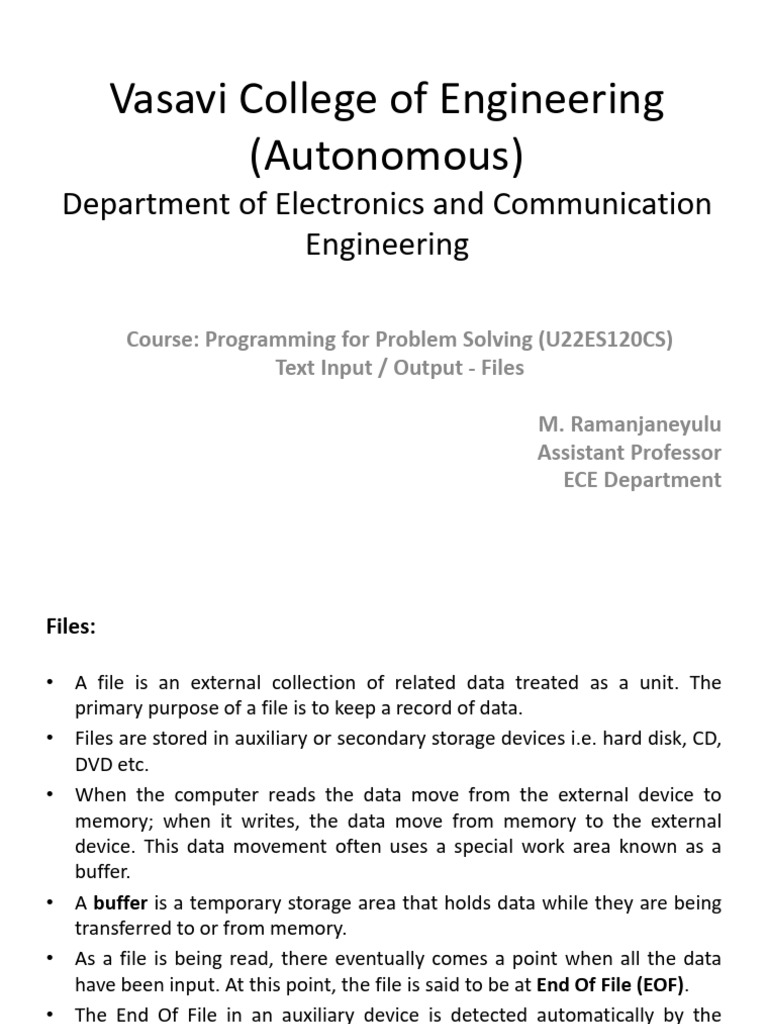 C programming 1 | PDF | Computer Data Storage | Computer File