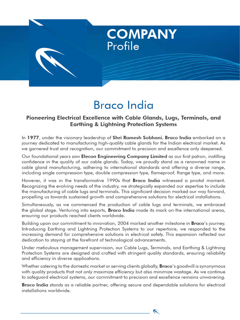 Braco India: Quality Electrical Solutions | PDF | Electrical Connector ...