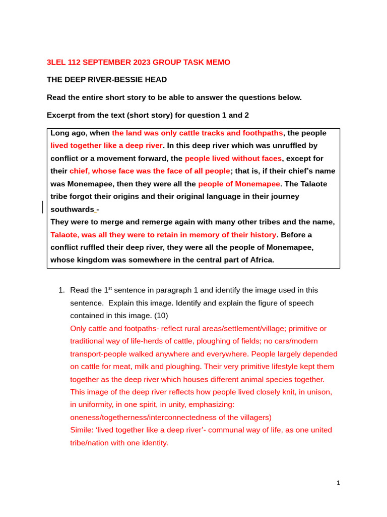 Memo Task 3lel 112 September 2023 | PDF
