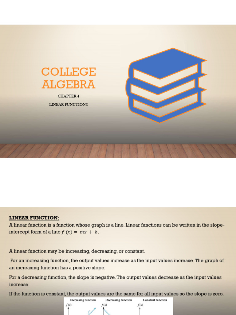CHAP 4 Linear Functions | PDF