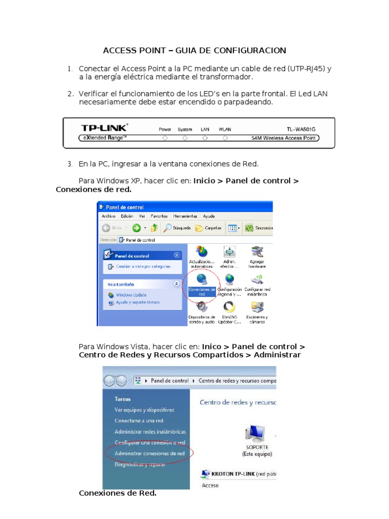 Access Point - Guia de Instalacion | PDF | Punto de acceso inalámbrico ...