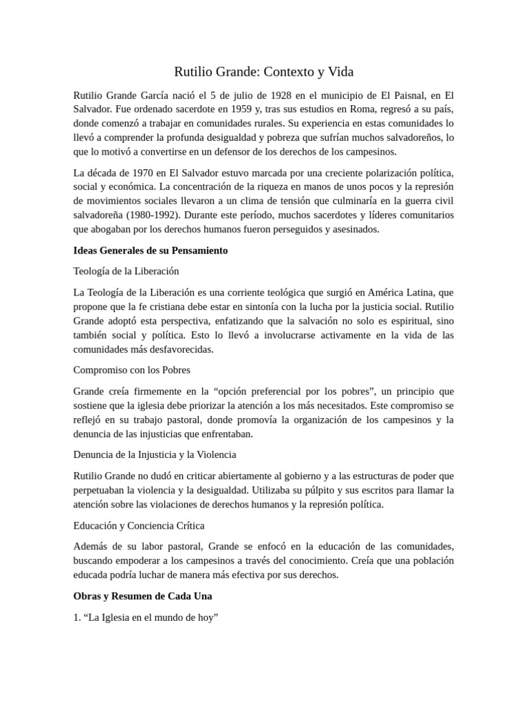 Rutilio Grande | PDF