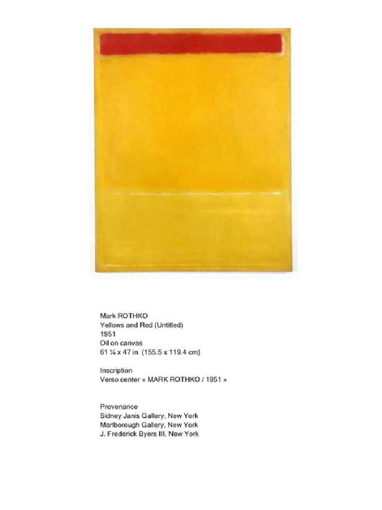 Mark Rothko 456 | PDF