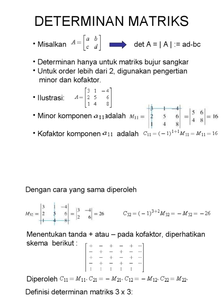 Determinan Matriks | PDF