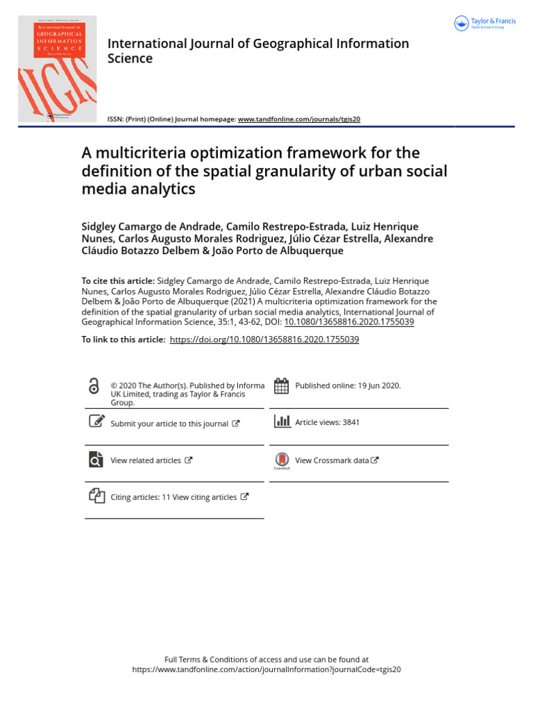 Granularity - A Multicriteria Optimization Framework For The Definition ...