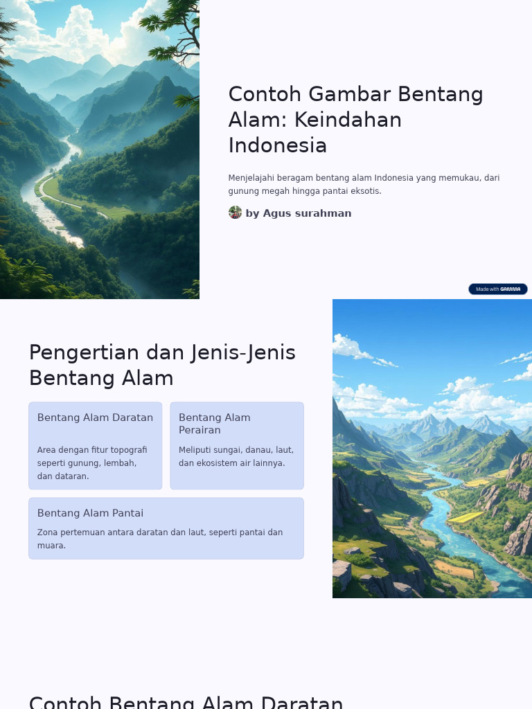 Gambar Bentang Alam Indonesia yang Menakjubkan | PDF