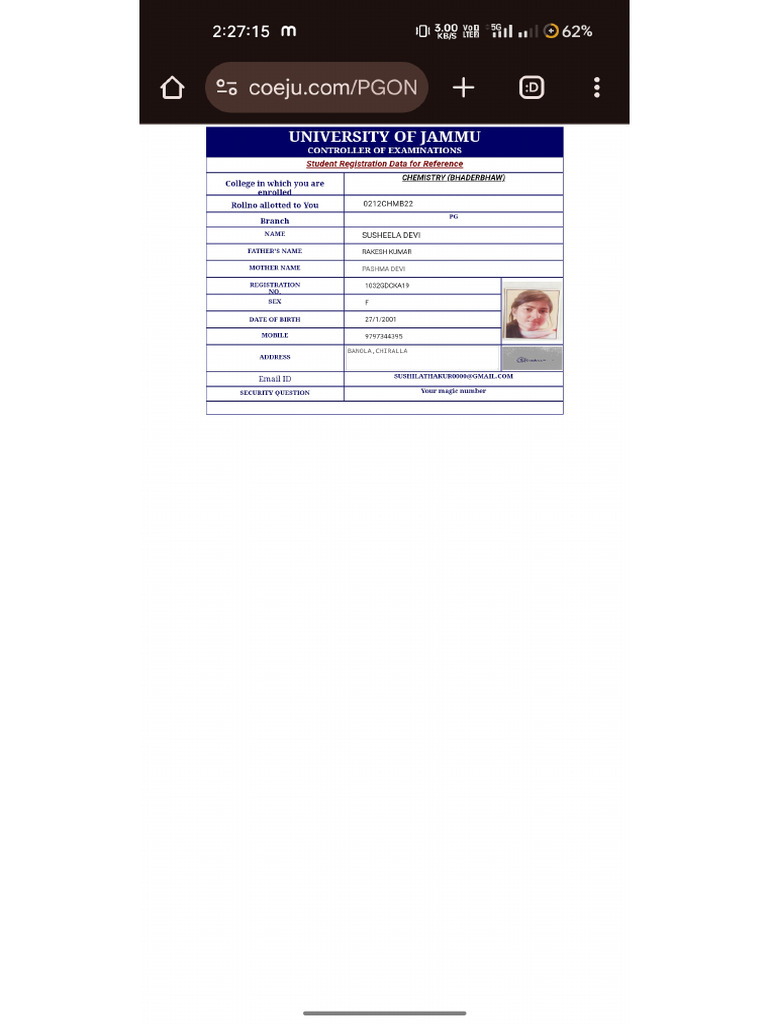 Student Profile | PDF