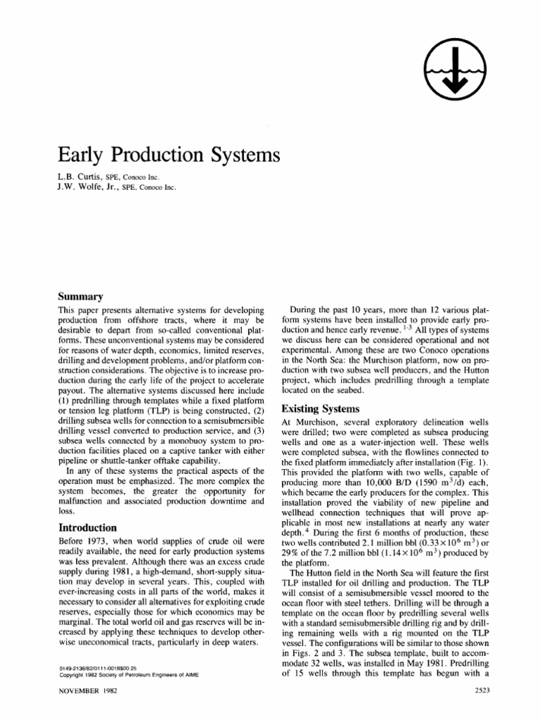 Offshore Early Production Systems Explained | PDF | Oil Well